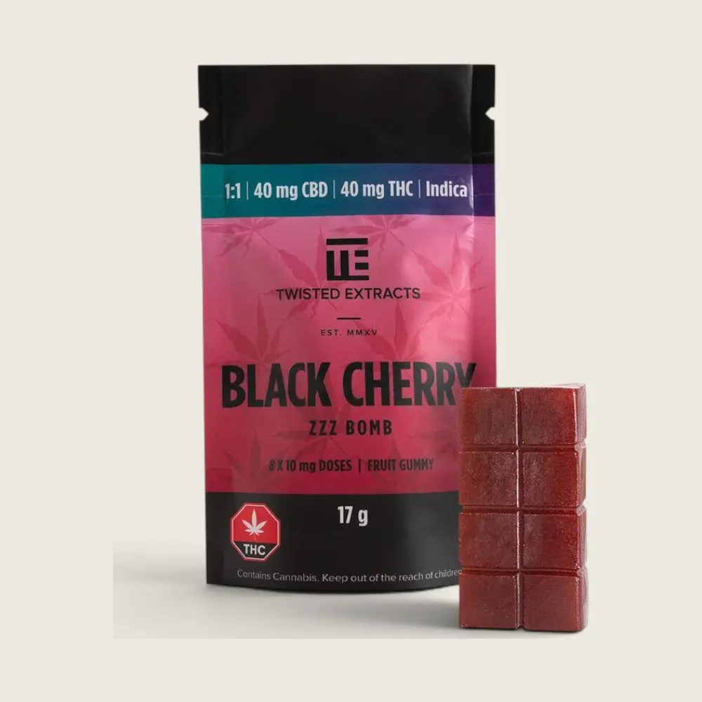 Twisted Extracts Black Cherry Jelly Bomb 80mg | CannaBlossom